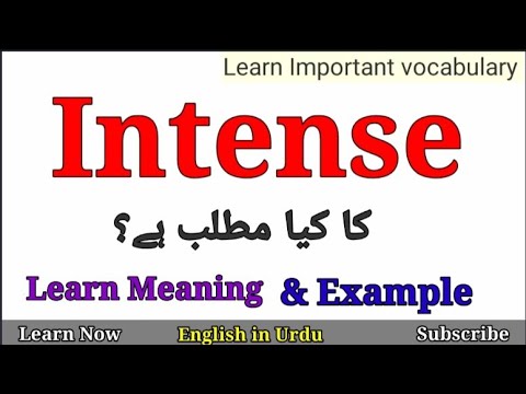Intense Meaning in Urdu