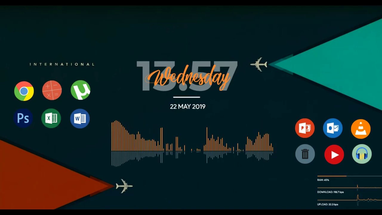 Give your desktop awesome look using Rainmeter skins