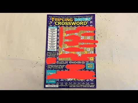 HAVENT PLAYED A CROSSWORD FOR A VERY LONG TIME! LETS TRY ONE TODAY $3 CALIFORNIA LOTTERY SCRATCHERS