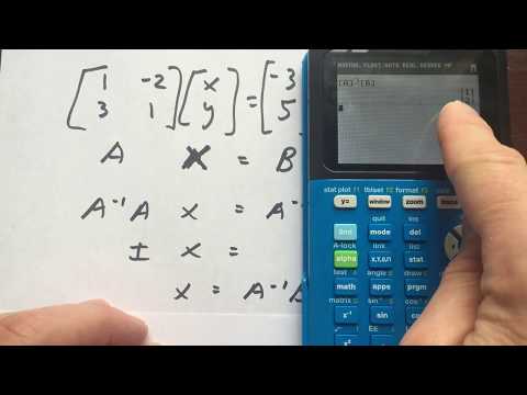 Using Matrices to Solve Systems of Equations on Ti84 Calculator
