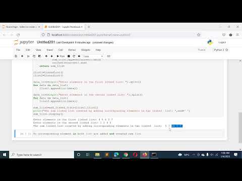 Python Program to Add Corresponding Positioned Elements of 2 Linked Lists