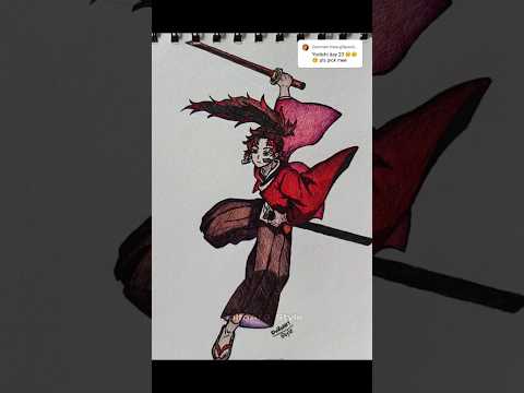 Yoriichi Tsugikuni, speed drawing #anime #drawing #yoriichi #demonslayer #art #animedrawing #fyp #fy