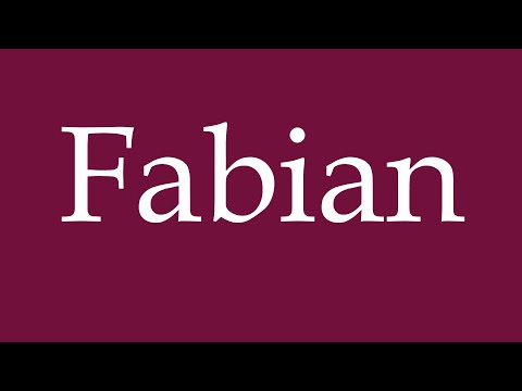 How to Pronounce ''Fabian'' Correctly in German