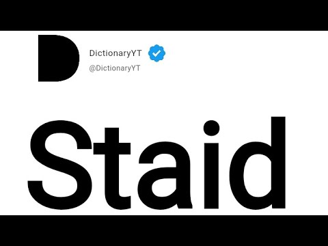 Staid Meaning in English