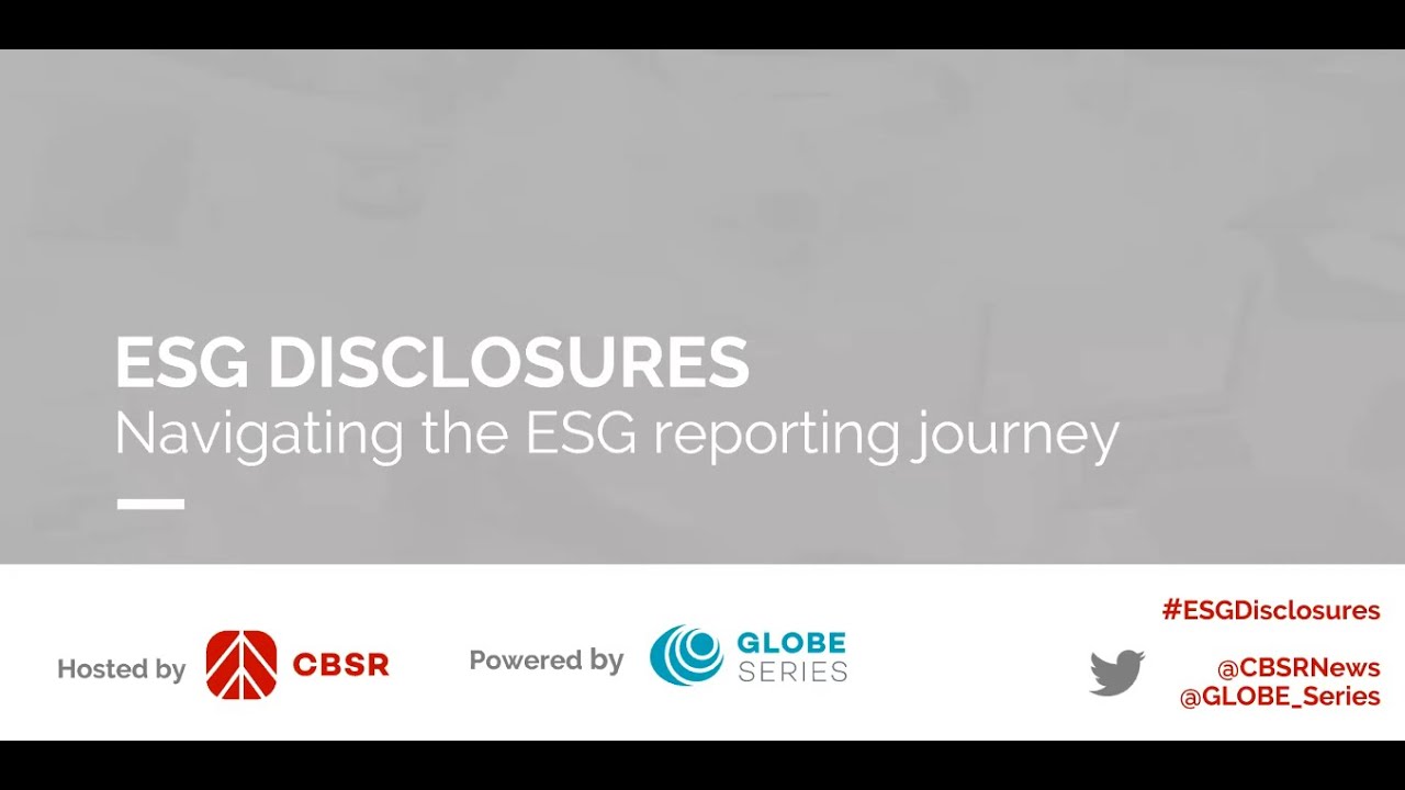 CBSR Presents: ESG Disclosures Webinar