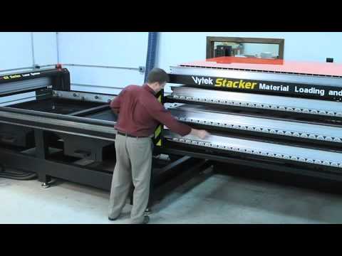 GX Laser System with an optional Stacker Material Handling and Storage System-Low Volume
