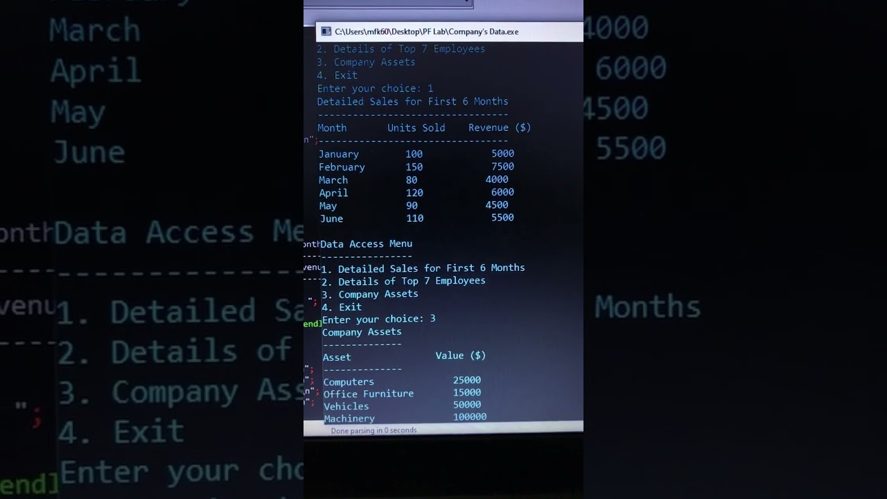 access menu c++ #codelife #codemasters #coderstokyo #codinglife #codingninja #coding #coders #code
