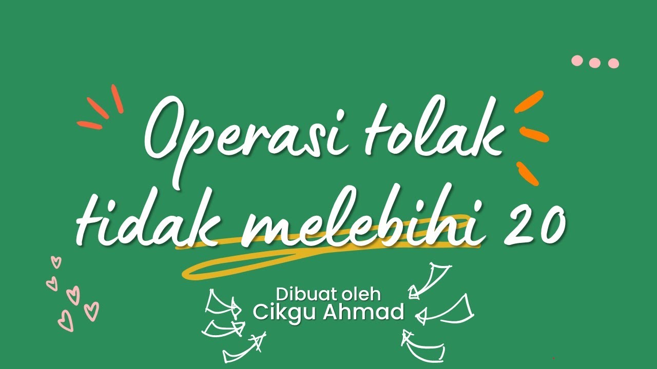 Operasi Tolak tidah melebihi 20