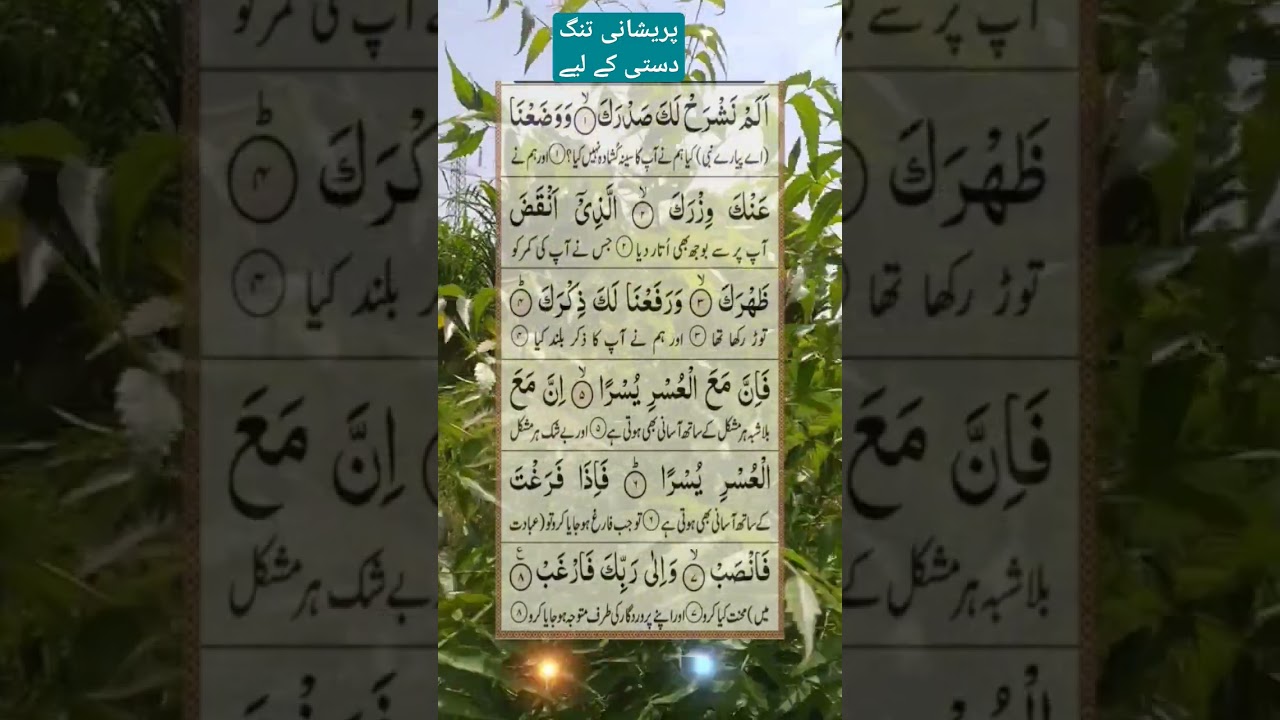 Surah Al Inshirah