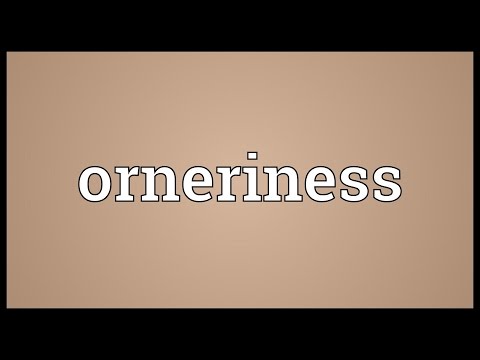 Orneriness Meaning