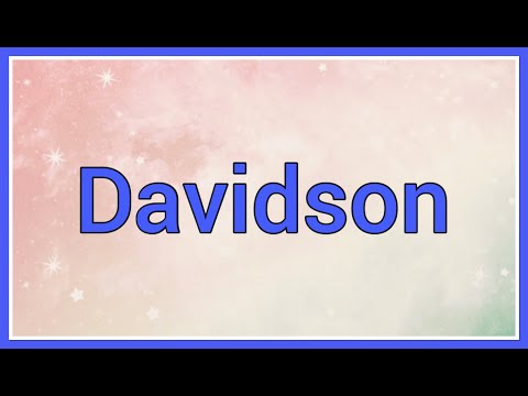 Davidson | Name Origin Variations