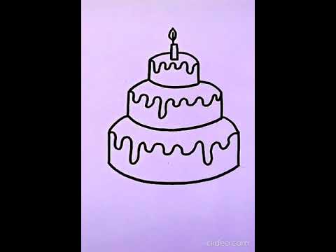 How To Draw A Birthday Cake #drawing