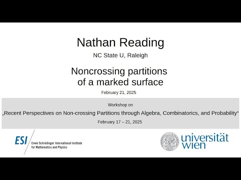 Nathan Reading - Noncrossing partitions of a marked surface