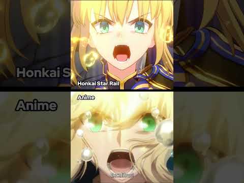 Comparing the HSR Saber Animation with the Anime
