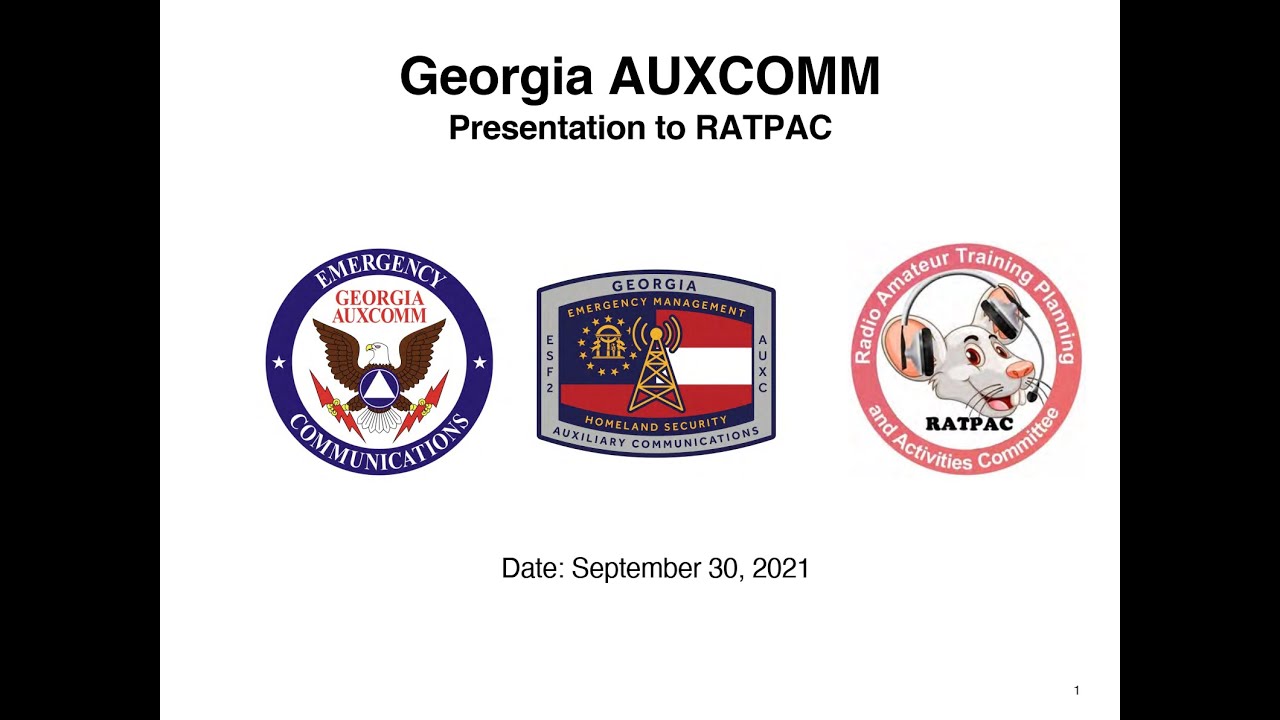 GA EmergManag. Agency’s description & expectations of theState’s AUXCOMM, program for ARvolunteers
