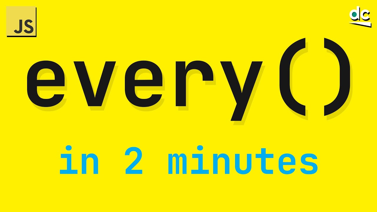 Check If All Items Pass a Condition - JavaScript Array Every (In 2 Mins)