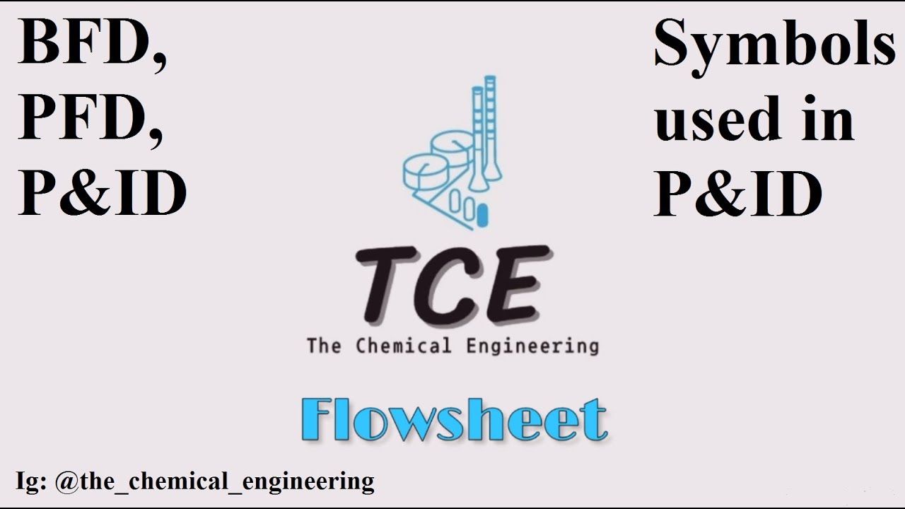 Flowsheet | Symbols used in P&ID | BFD | PFD | P&ID | The Chemical Engineering