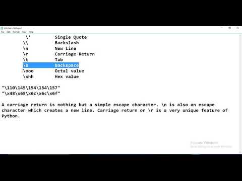 #EscapeCharacter #backslash String in Python : Part-5