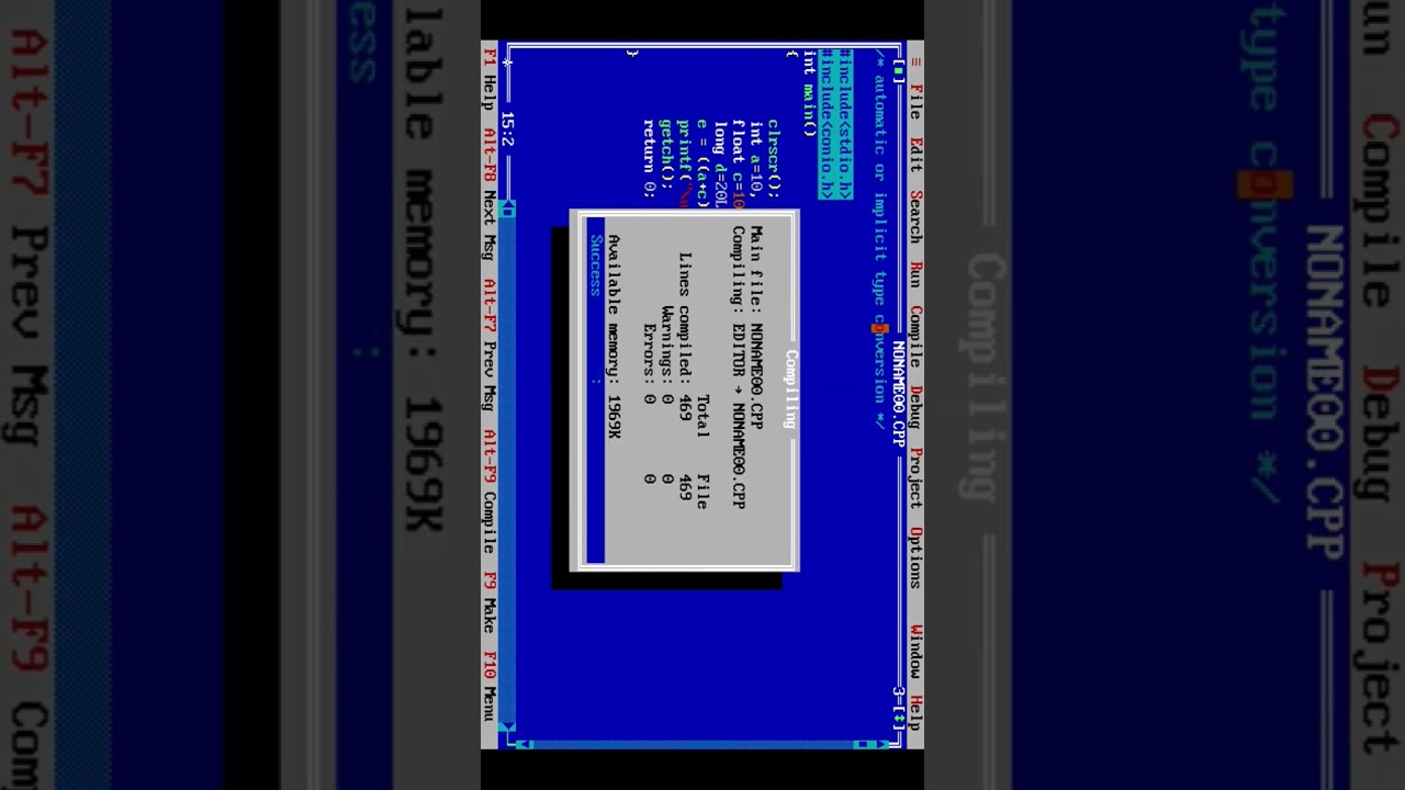 C Programs || Operators || Automatic or Implicit Type Conversion #cprogramming #youtubeshorts