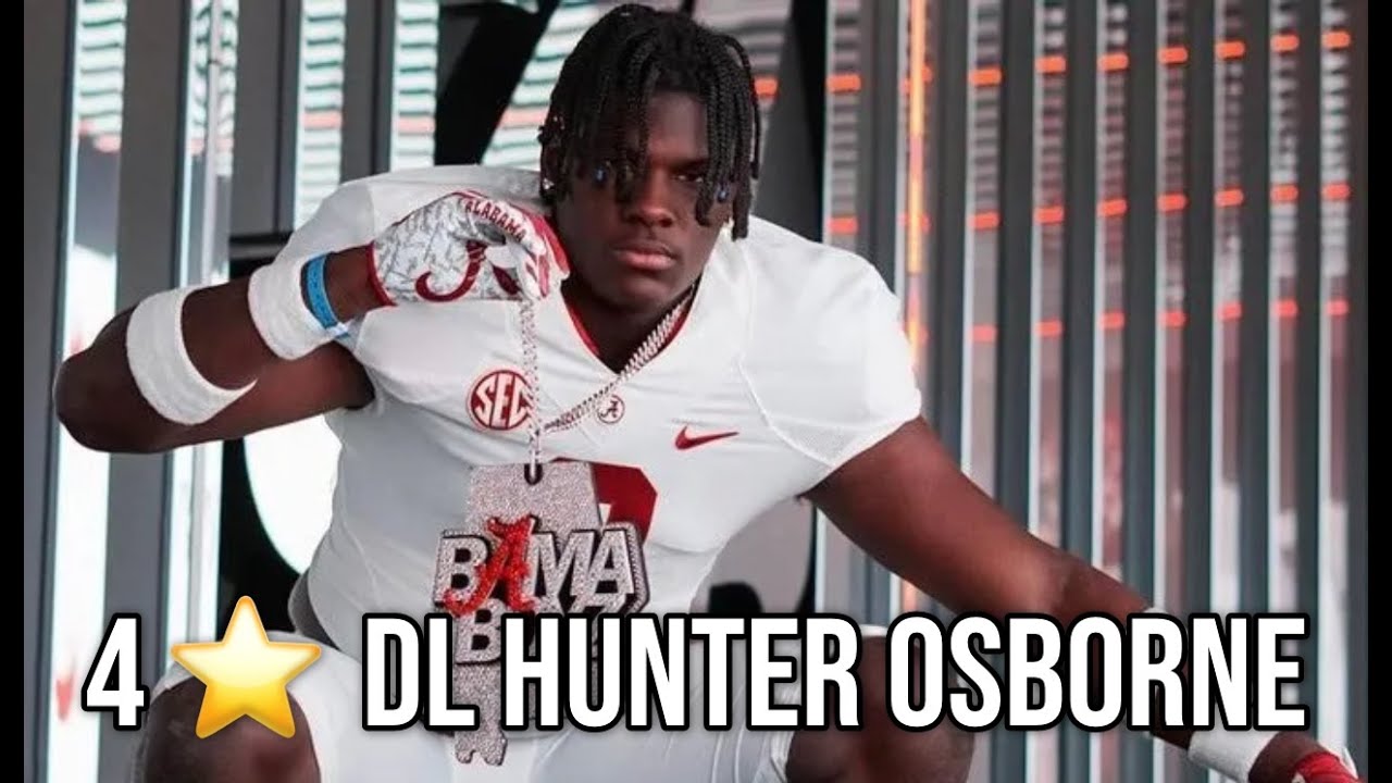 4 ⭐️ DL Hunter Osborne Officially Signs With the Alabama Crimson Tide |  2023 Early Signing Period