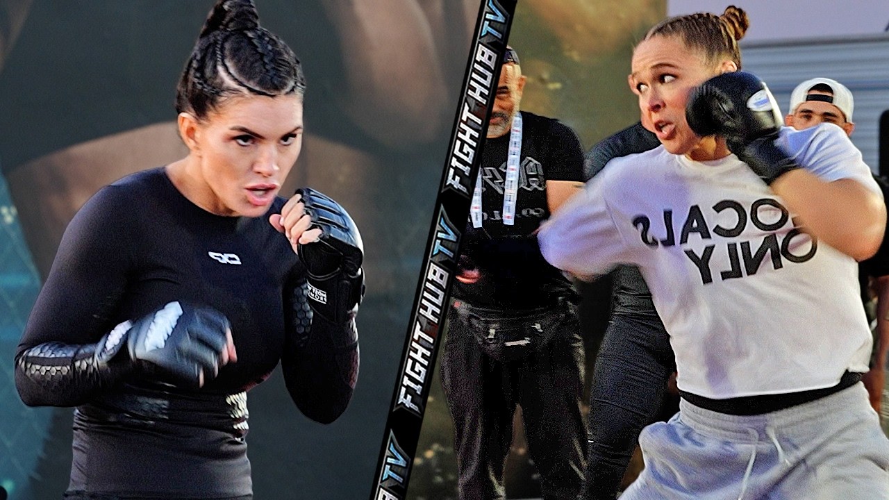 Ronda Rousey vs Gina Carano - FULL Media Workouts ahead of fight