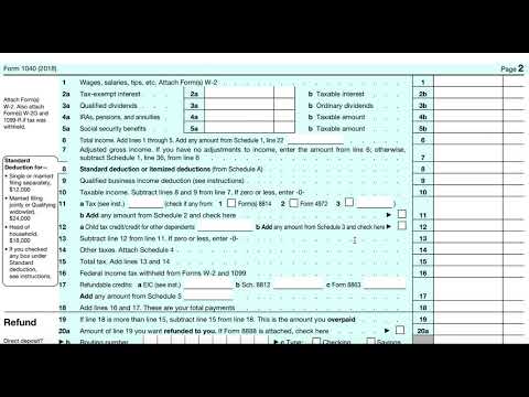 1040 Tax Form Read Through