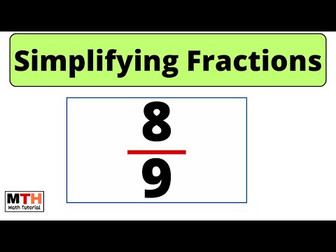 How to simplify the fraction 8/9