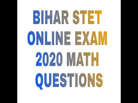 BIHAR STET#MATH QUESTION#RE-ONLINE EXAM#PAPER-1#14 SEP#2020