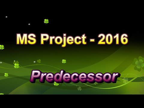 MS Project 2016 Predecessor