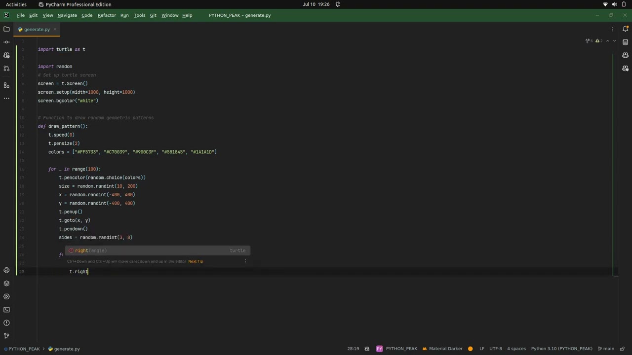 How to create complex geometric #patterns in python? generating random geometric #patterns with