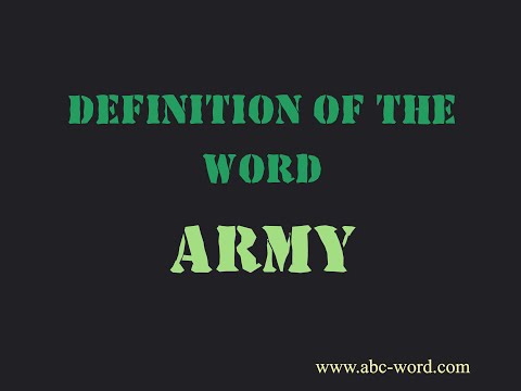 Definition of the word "Army"