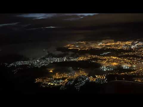 Departure from La Aurora International Airport (GUA) - taxi / take off through the clouds