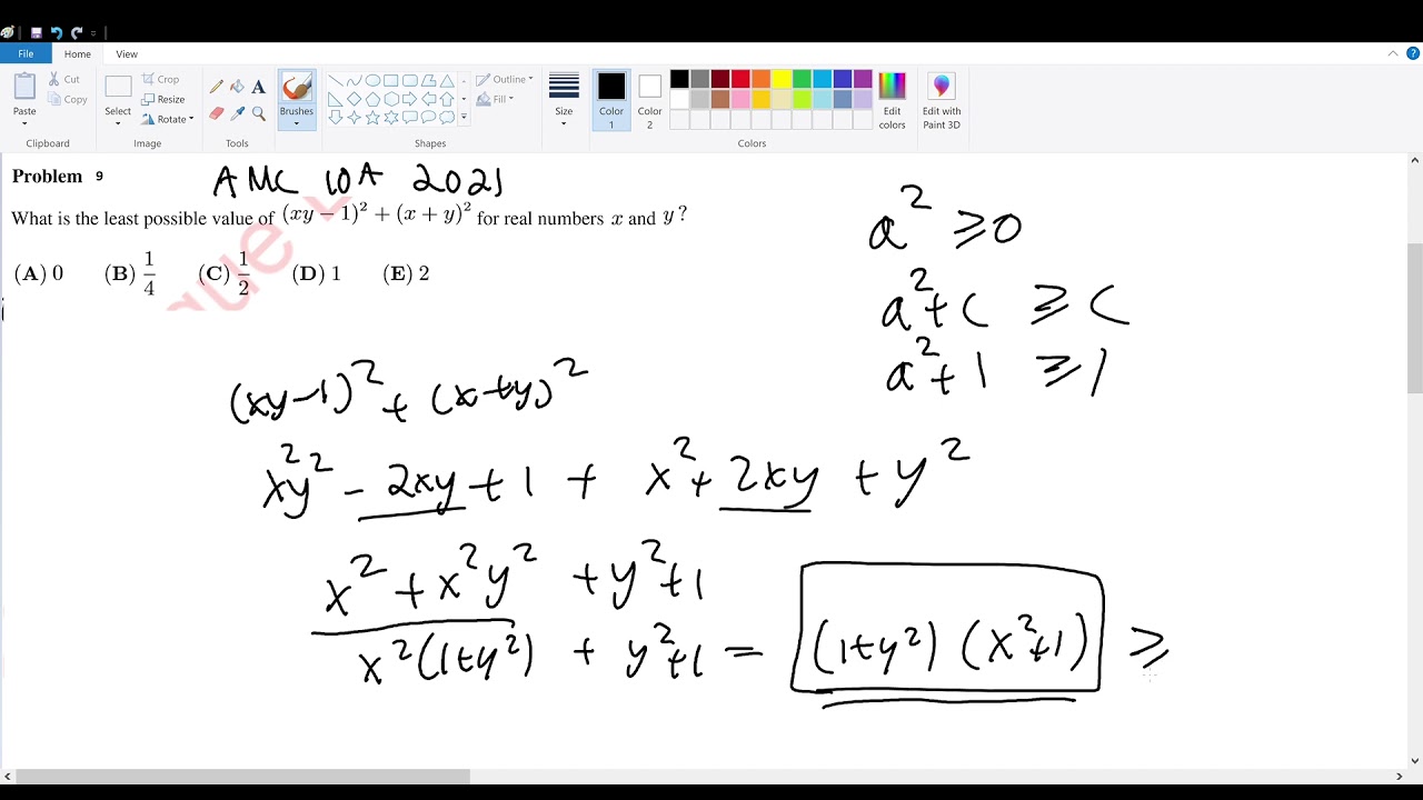 AMC 10A 2021 Problem 9