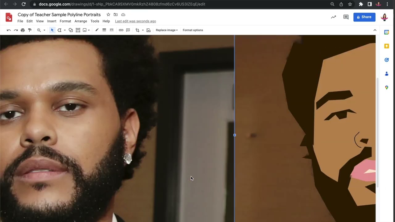 Google Drawing - Polyline Portrait