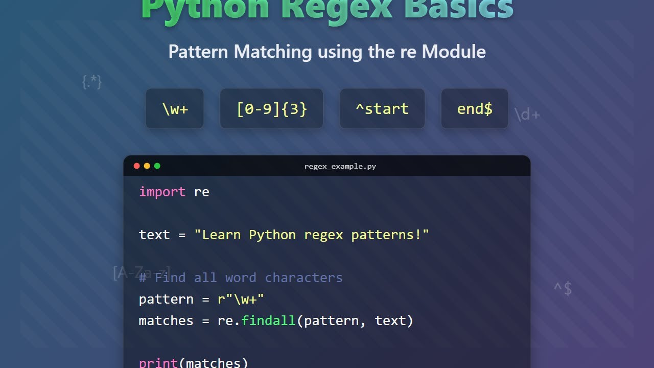 Python Regex Tutorial for Beginners: Master Pattern Matching with re Module 🐍
