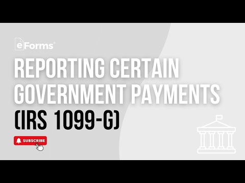 Reporting Certain Government Payments | IRS 1099-G