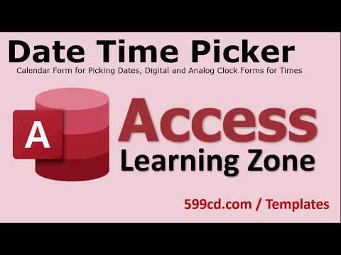 Microsoft Access Date Time Picker with Analog Clock - Introduction and WalkThru of Template