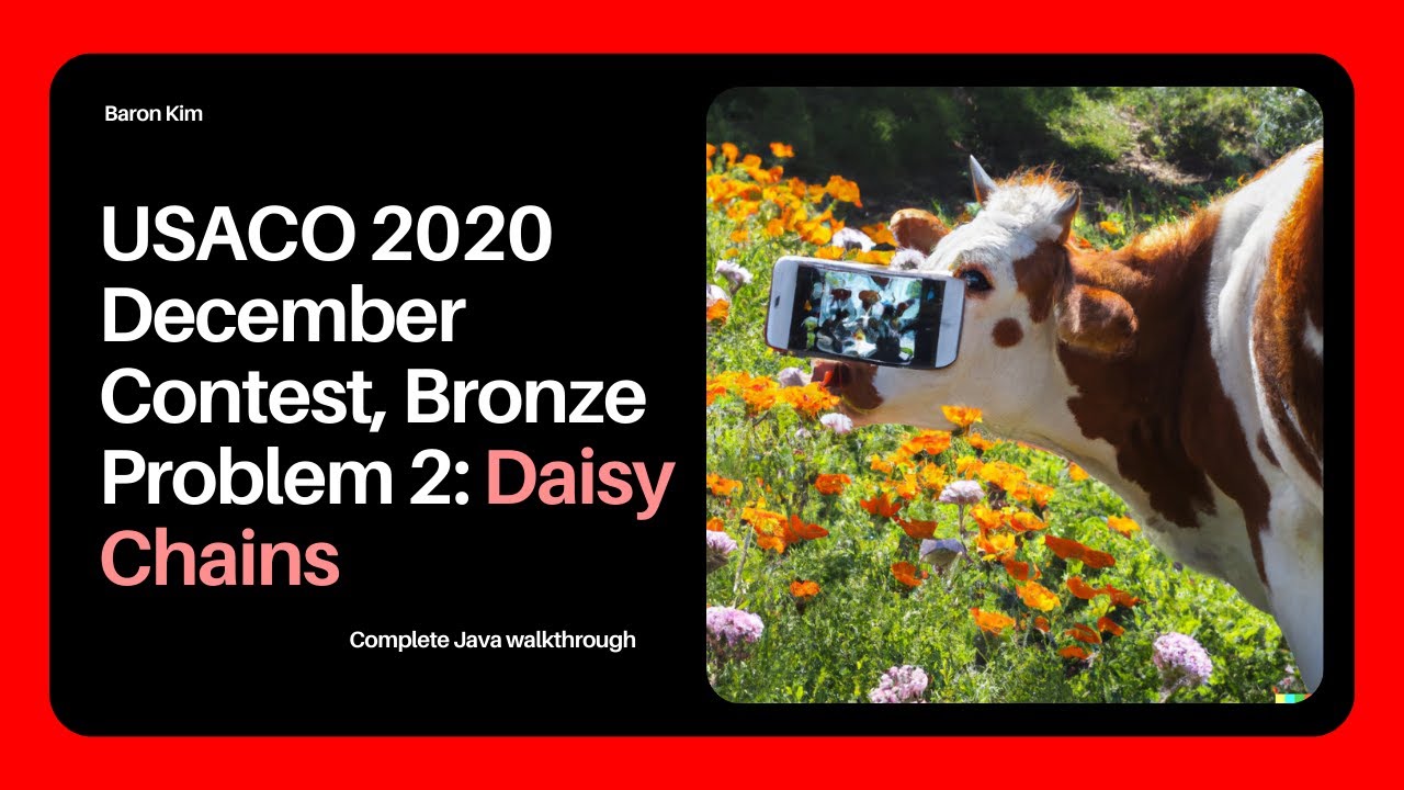 USACO Daisy Chains Walkthrough | Java