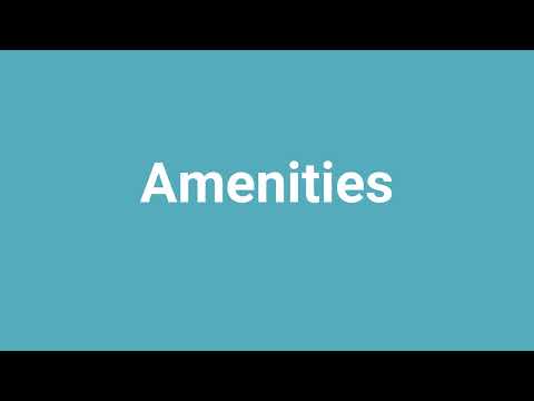 'Amenities' Meaning and Pronunciation