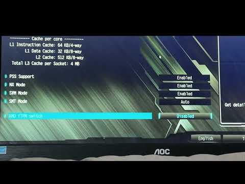 Asrock A320m-hdv Turn on TPM for windows 11