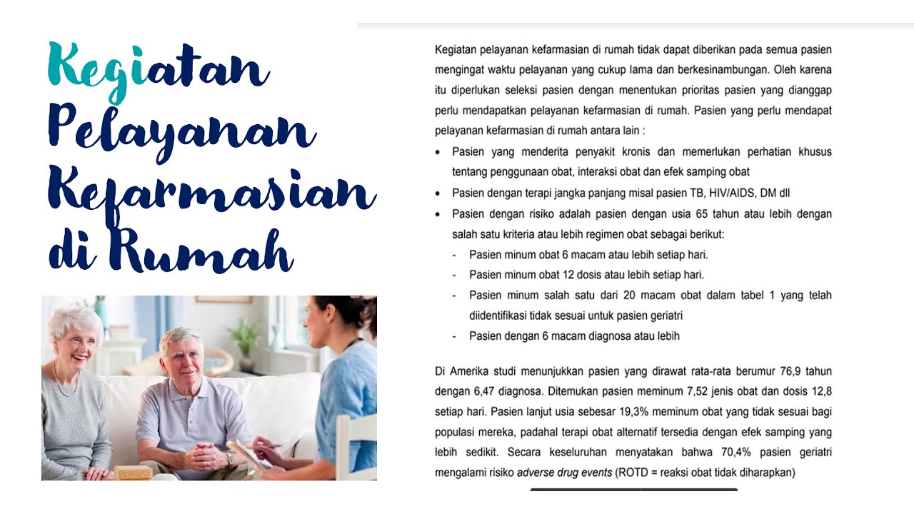 PELAYANAN KEFARMASIAN di Apotek (Pelayanan Farmasi Klinik part 3)