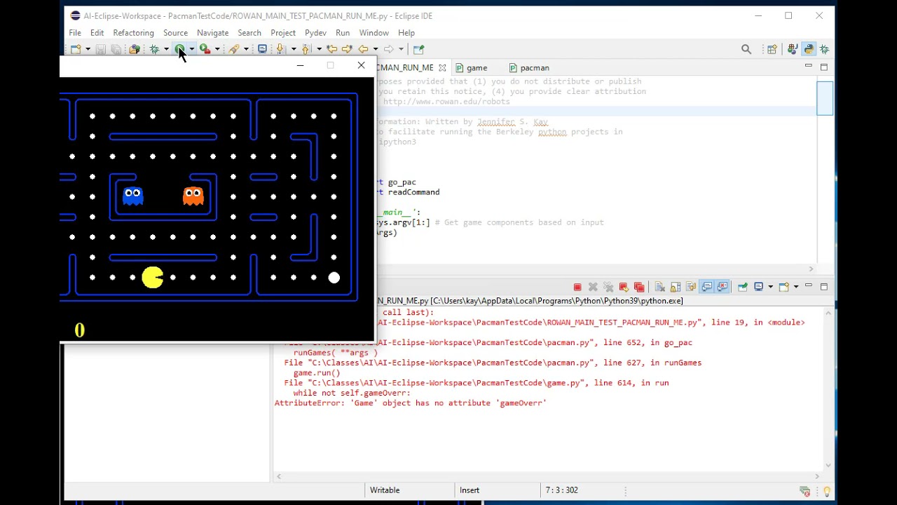 Using the Eclipse Debugger with Pydev Python 3