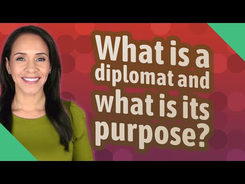 What is a diplomat and what is its purpose?