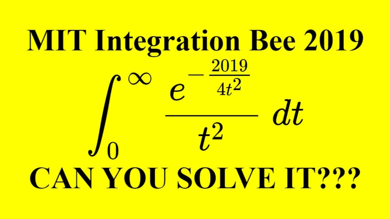 MIT Integration Bee 2019 #8