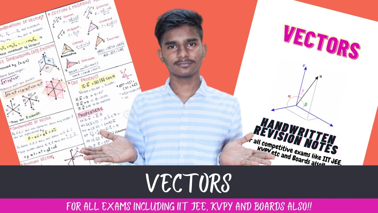 Best Handwritten Revision Notes of Vectors | Class 12 | Maths | For All Exams | Vector Algebra | 3D