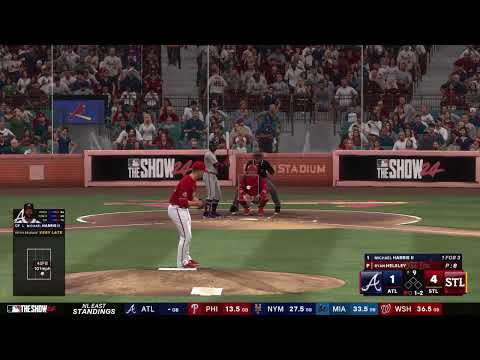 MLB THE SHOW 24 FRANCHISE - BRAVES VS CARDINALS, BUSCH STADIUM, ST.LOUIS, MISSOURI - Cardinals vs Br