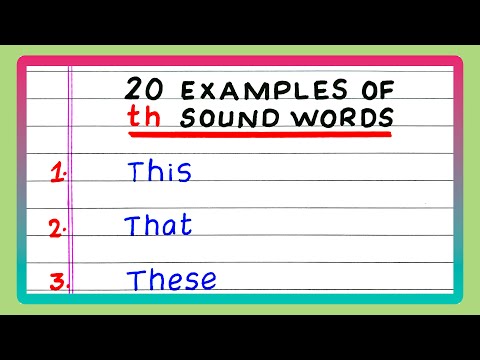 th Sound Words | 20 "th" Sound Words | "th" Phonic Sound Words