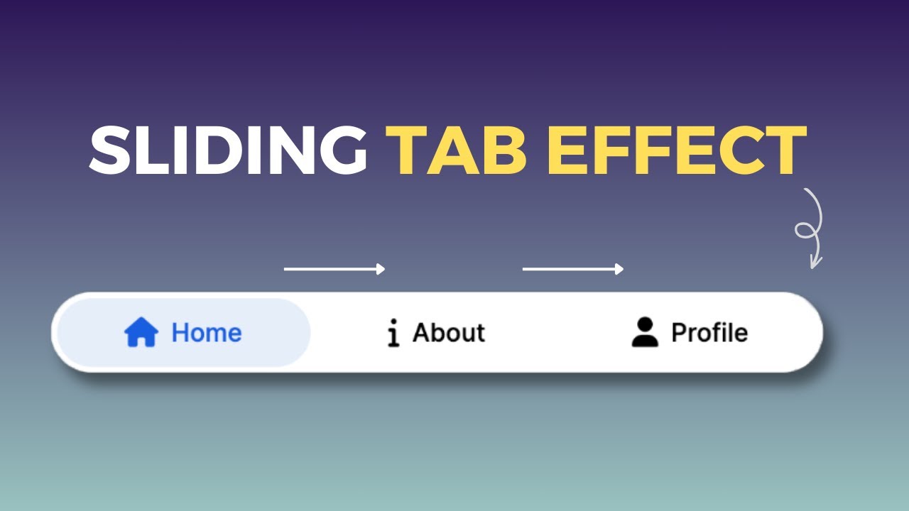 Tabs Slide Effect using html and css