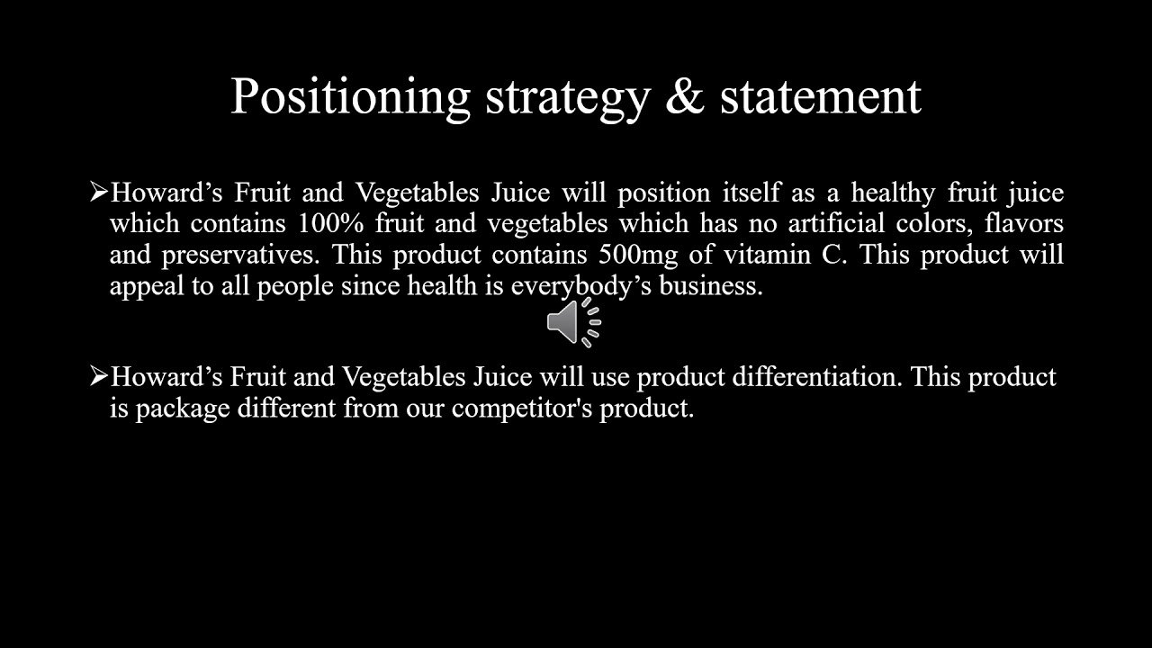 Howard's Fruits and Vegetables Juice ppt