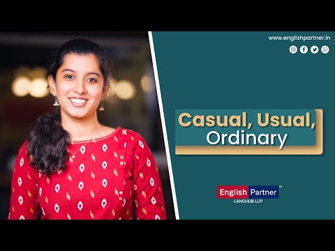 Casual, usual and ordinary difference | English phrases | English Partner Telugu | English Partner